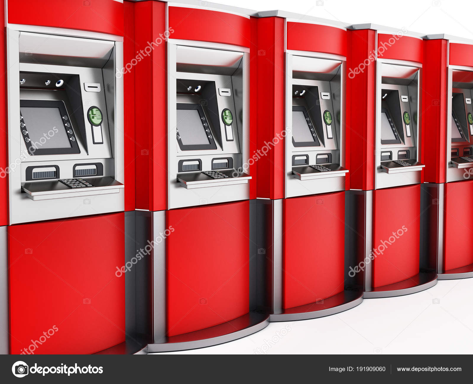 Generic ATM or Automated Teller Machines. 3D illustration Stock Photo by ©destinacigdem 191909060