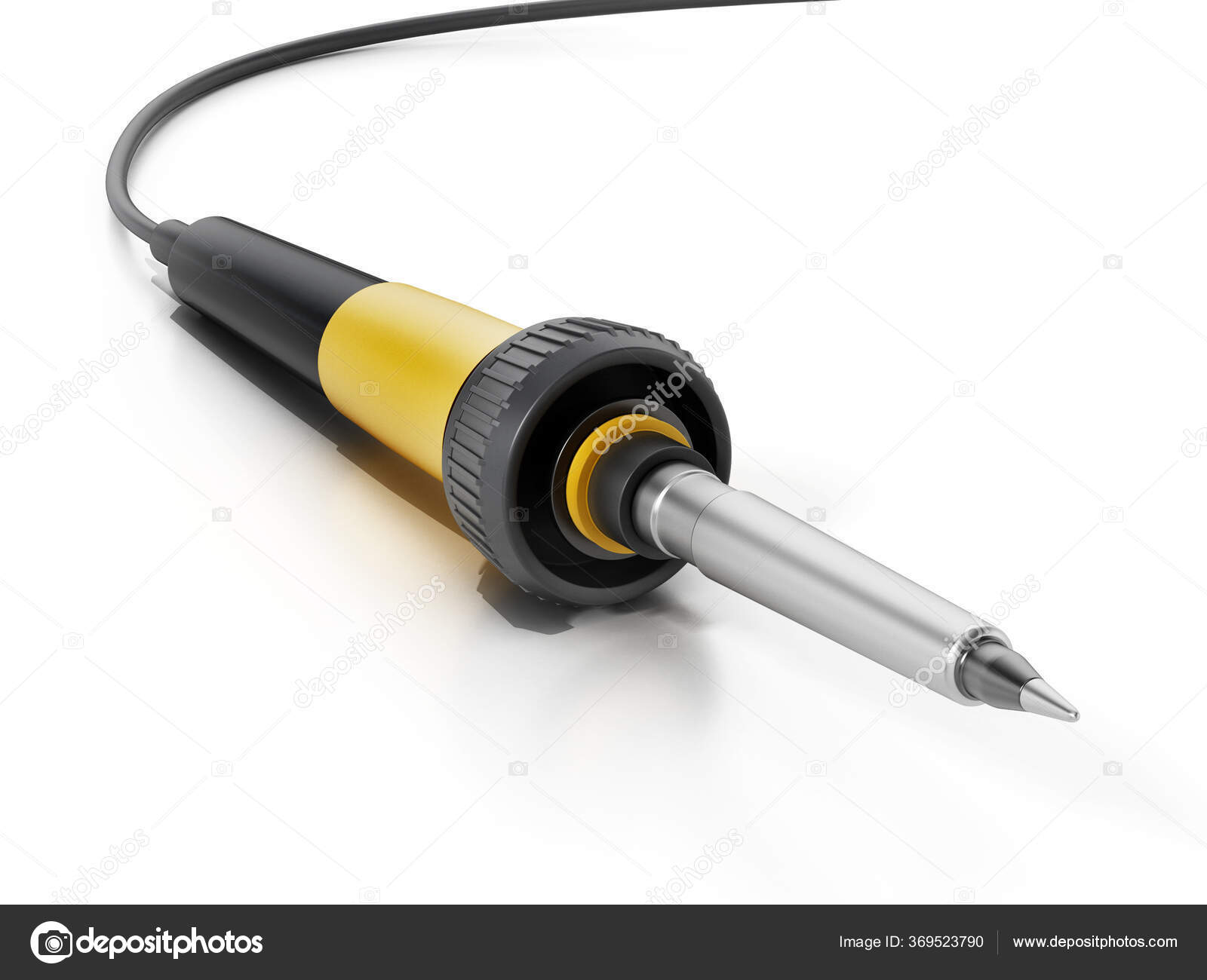 Soldering Iron Isolated White Background Illustration Stock Photo by ...