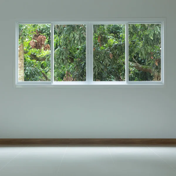 Empty room with glass window sliding Stock Photo by ©Sutichak 128410854