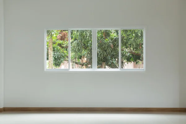 Empty room with glass window sliding Stock Photo by ©Sutichak 128410854