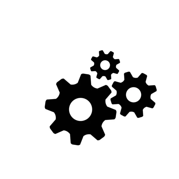 Gear Cog Icon White Background Stock Photo by ©praditl6044.gmail.com ...