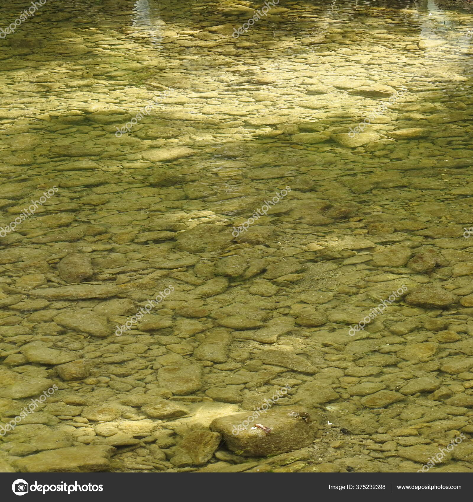 Shallow River Rocky Bed — Stock Photo © Igchchn #375232398