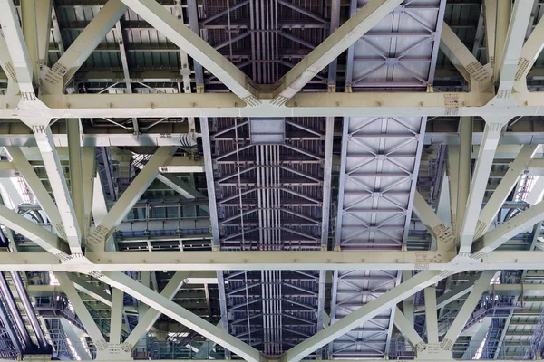 Bridge construction Metal sheet structure Industrial — Stock Photo ...