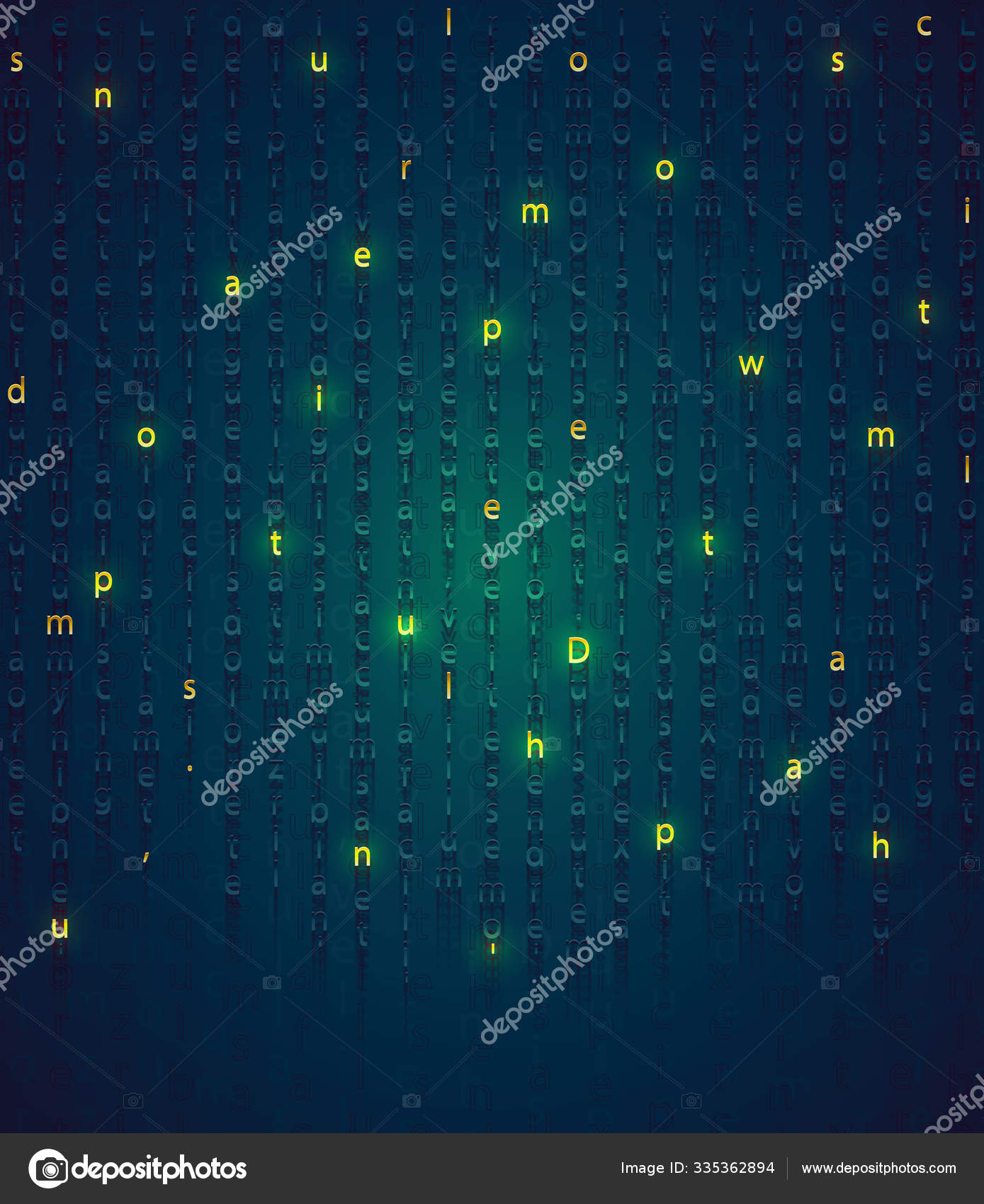 Mysterious message in the form of luminous letters Stock Vector Image ...
