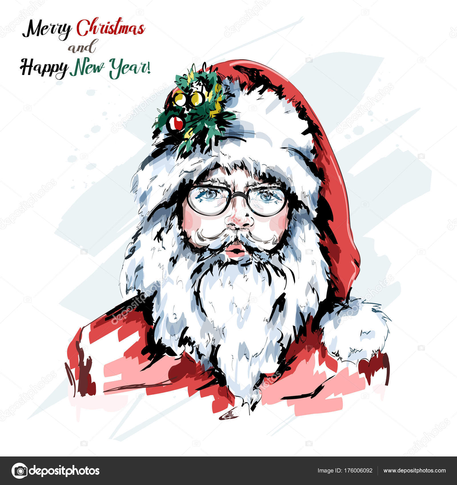 Santa Claus Portrait Drawing