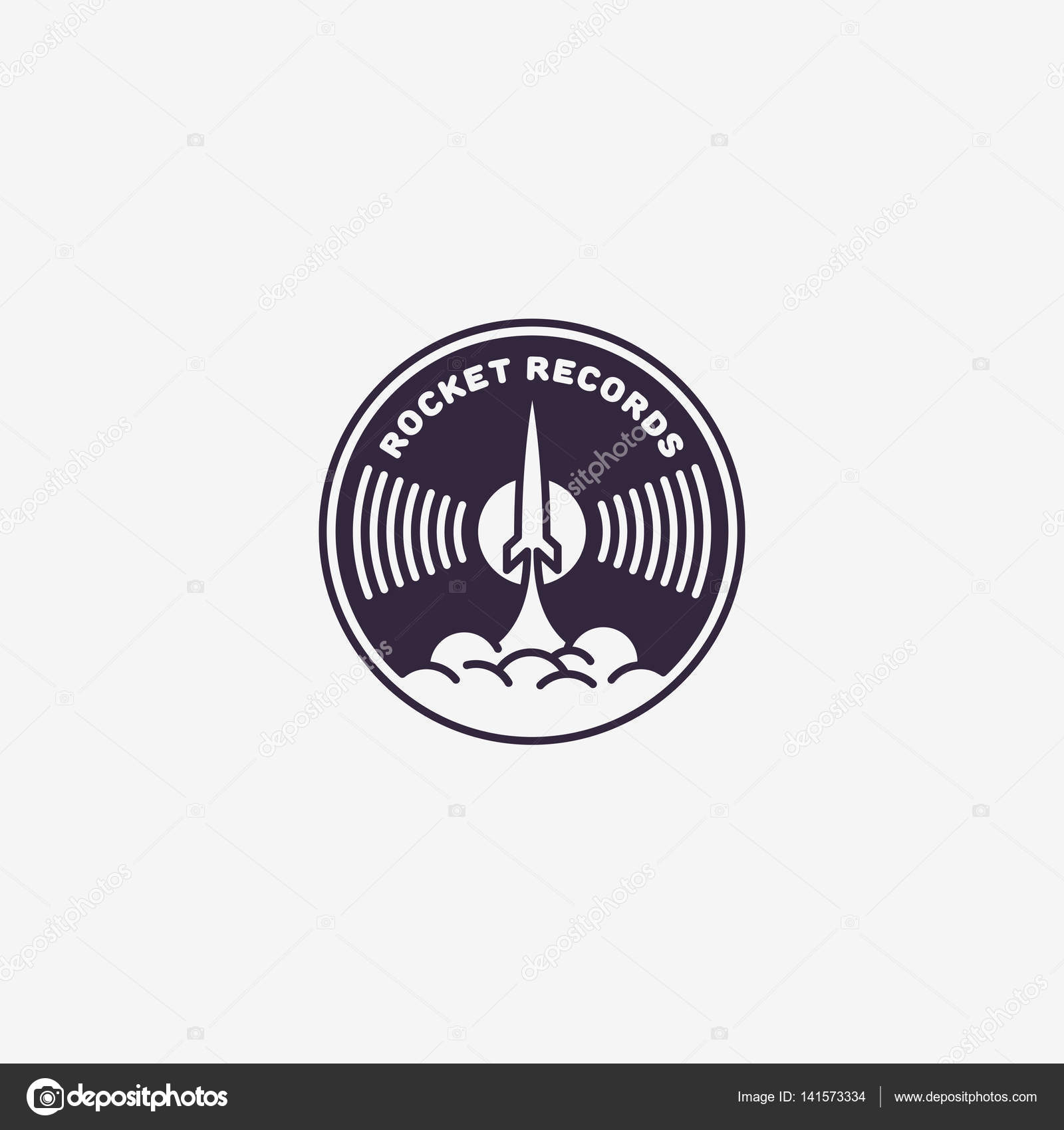 Rocket records logo Stock Vector Image by ©jazzzzzvector #141573334