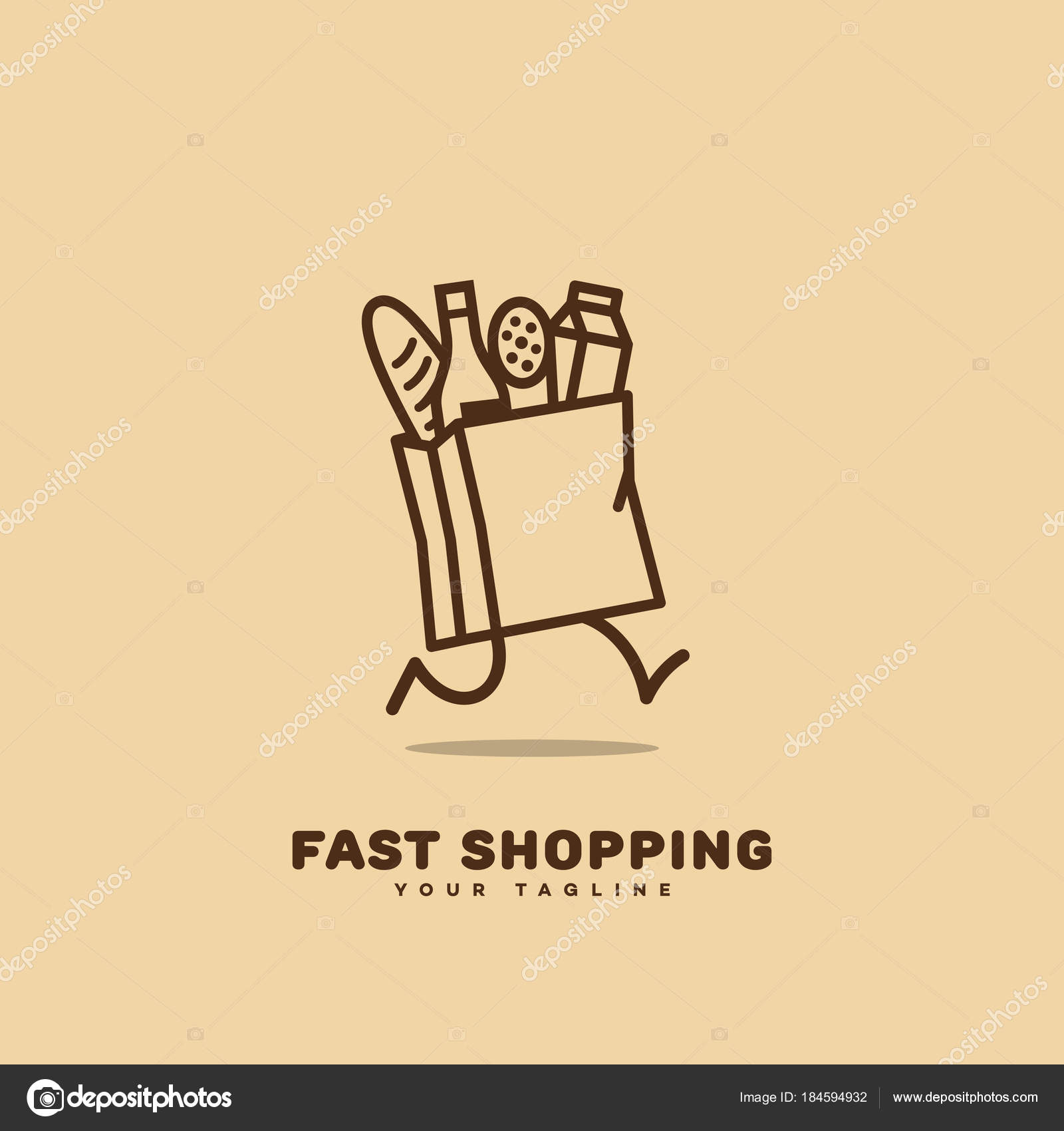 Fast shopping logo Stock Vector by ©jazzzzzvector 184594932