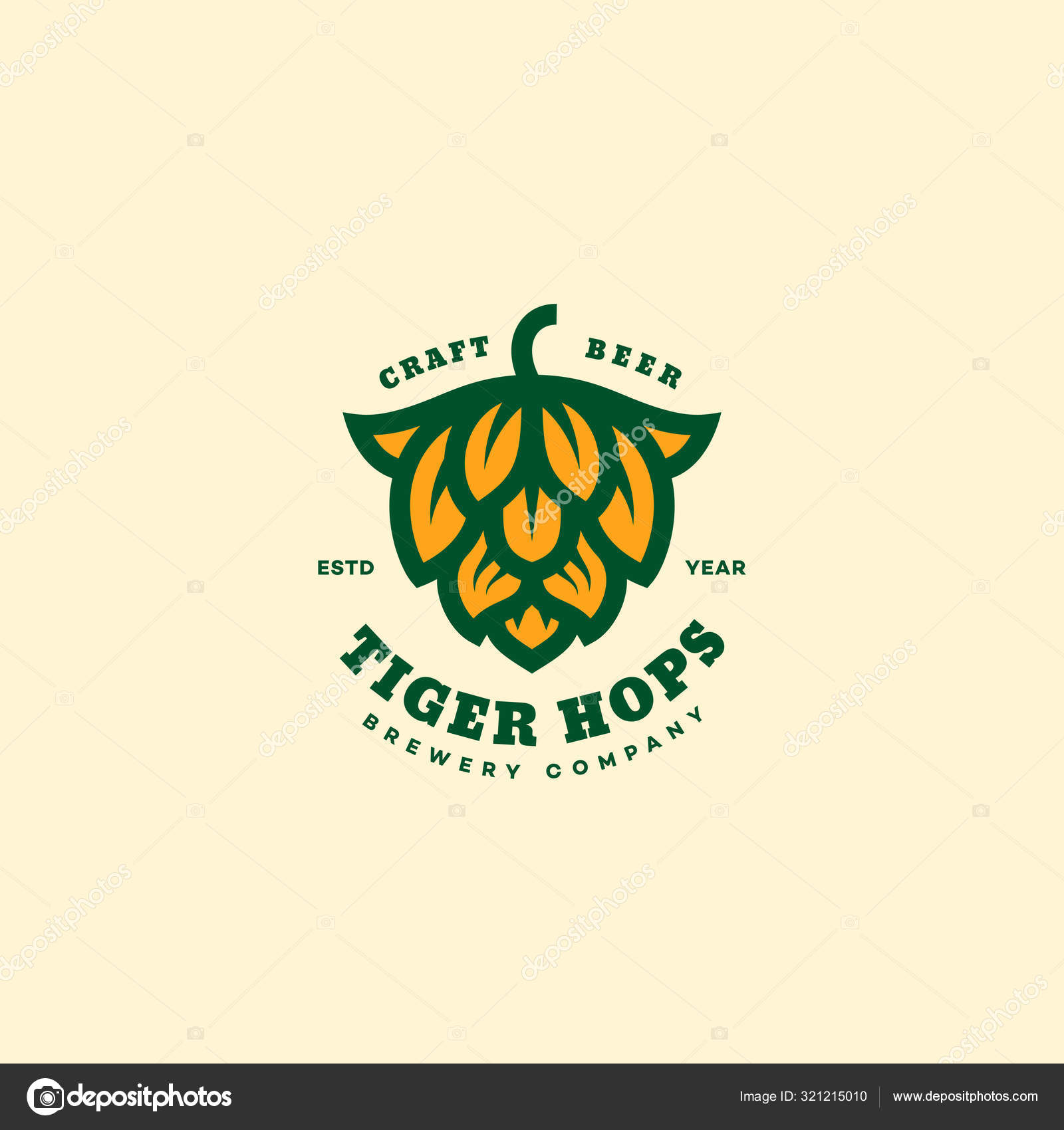 Hops Beer Label Vector