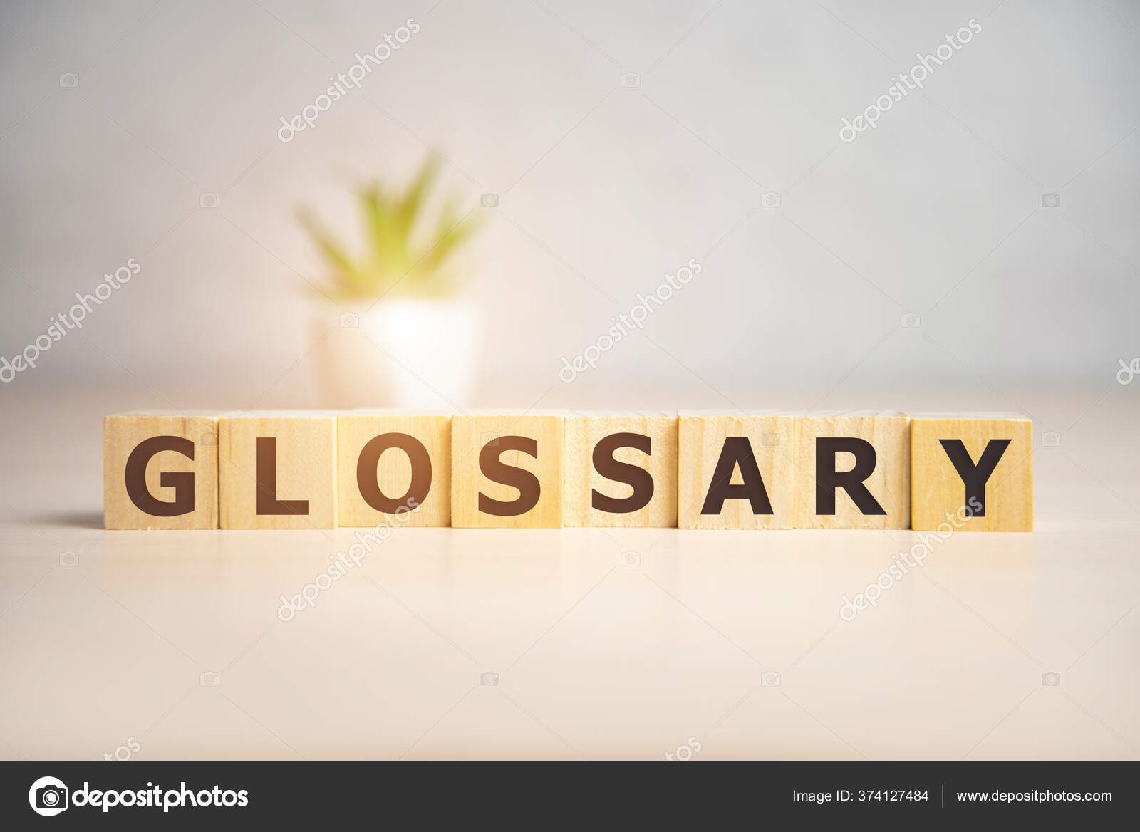 Glossary Word Made Square Letter Word Sunny Background — Stock Photo ...