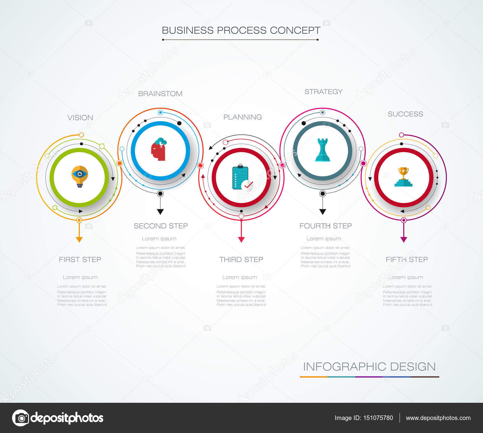 Vector infographics timeline design template with label design and ...