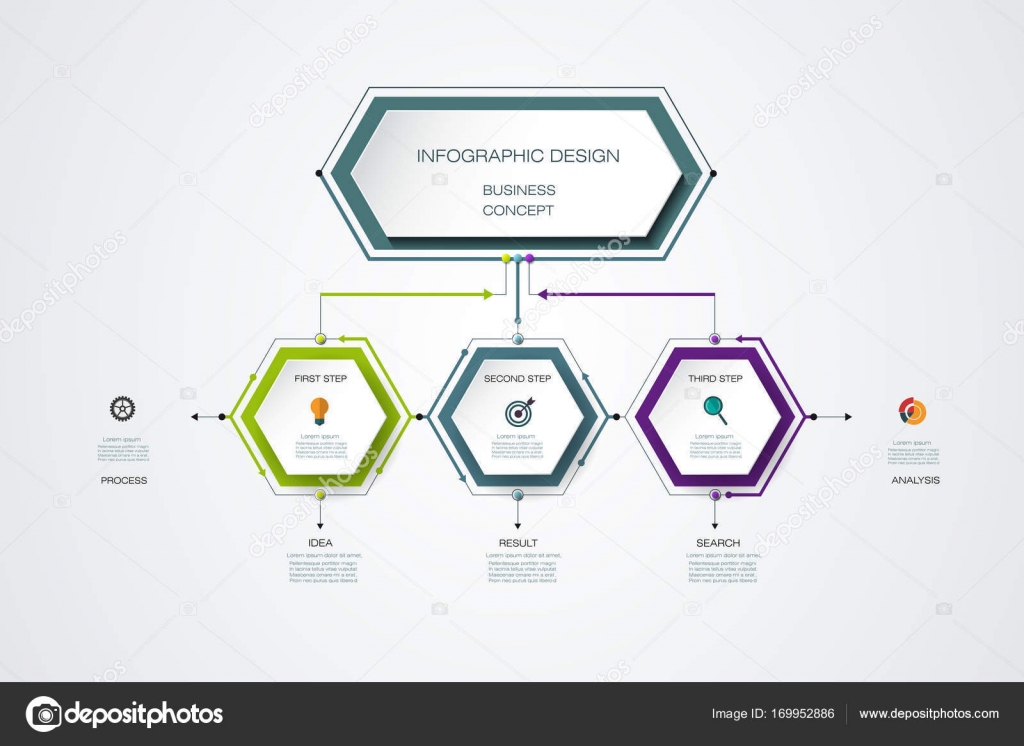 Vector infographics timeline design template with label design and ...