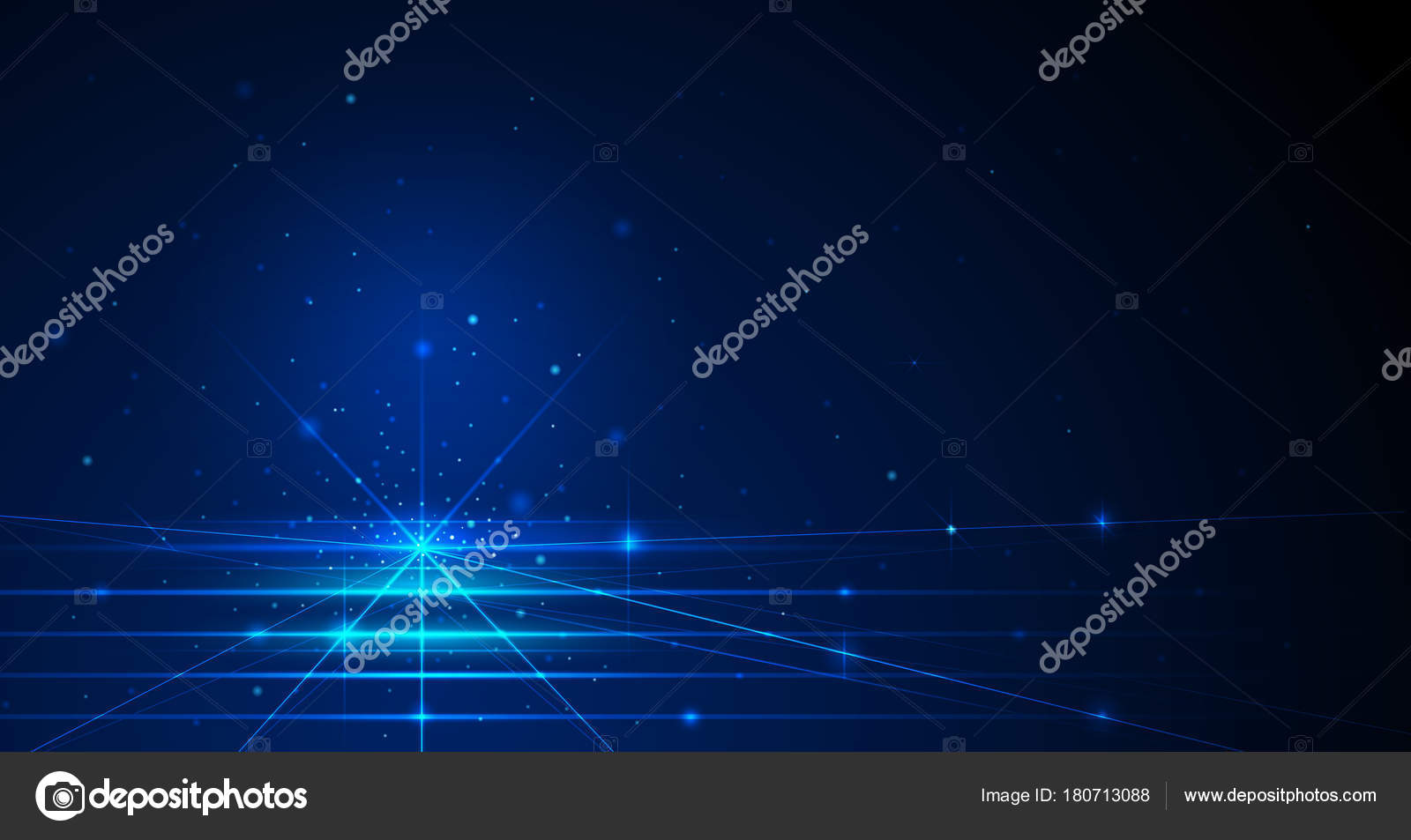 Vector illustration blue lines with sparkle on space and dark blue ...