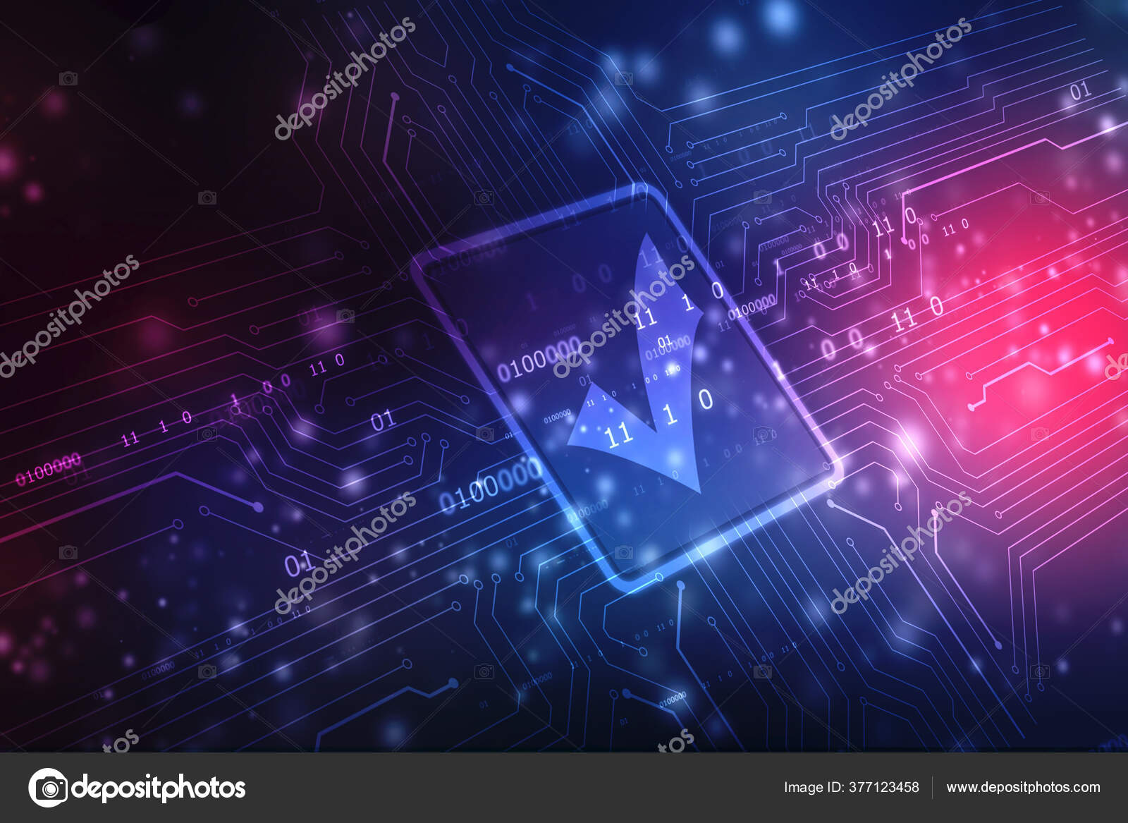 Check Mark Symbol Digital Background Technology Abstract Background ...