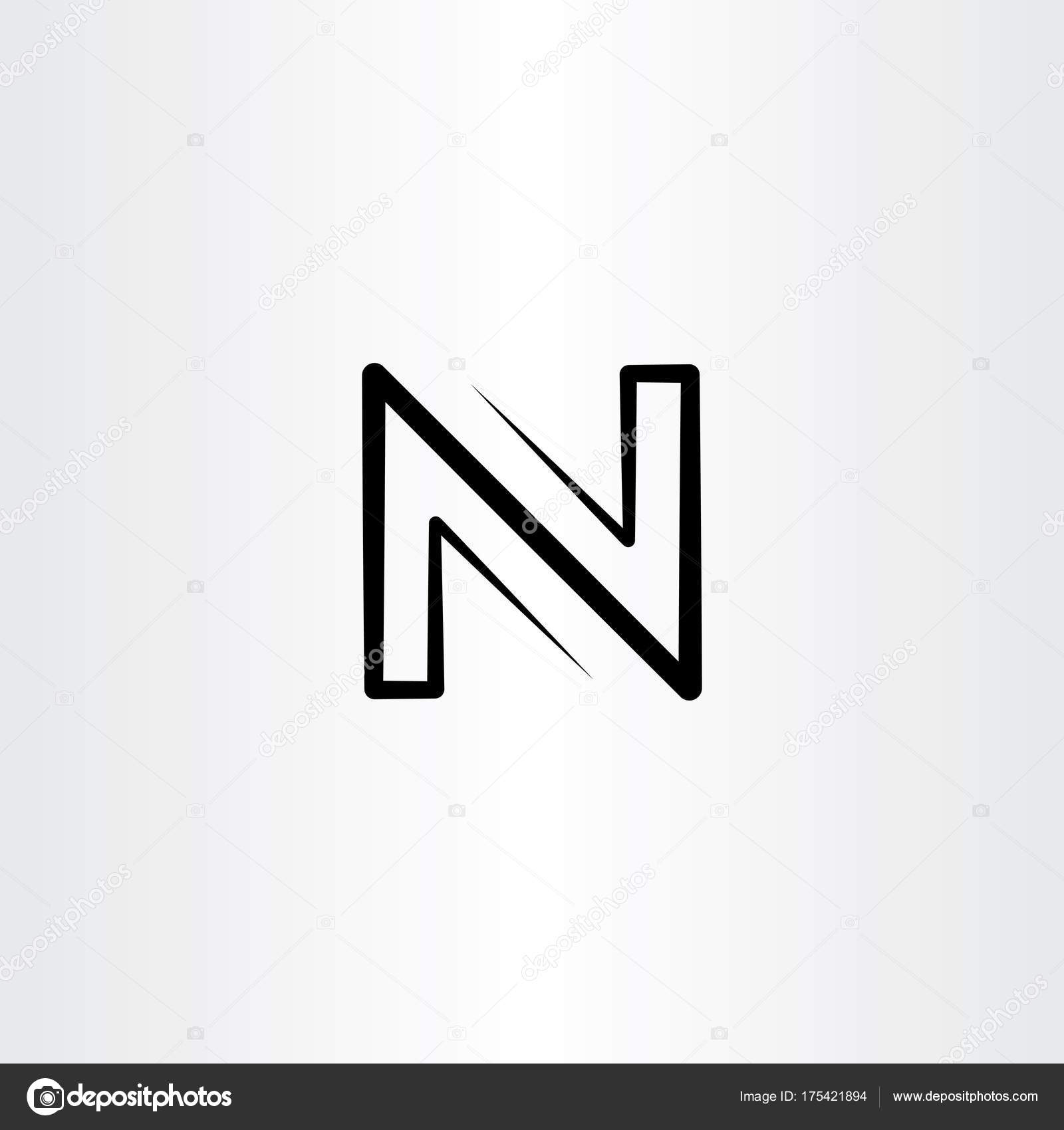 Svart Bokstav N