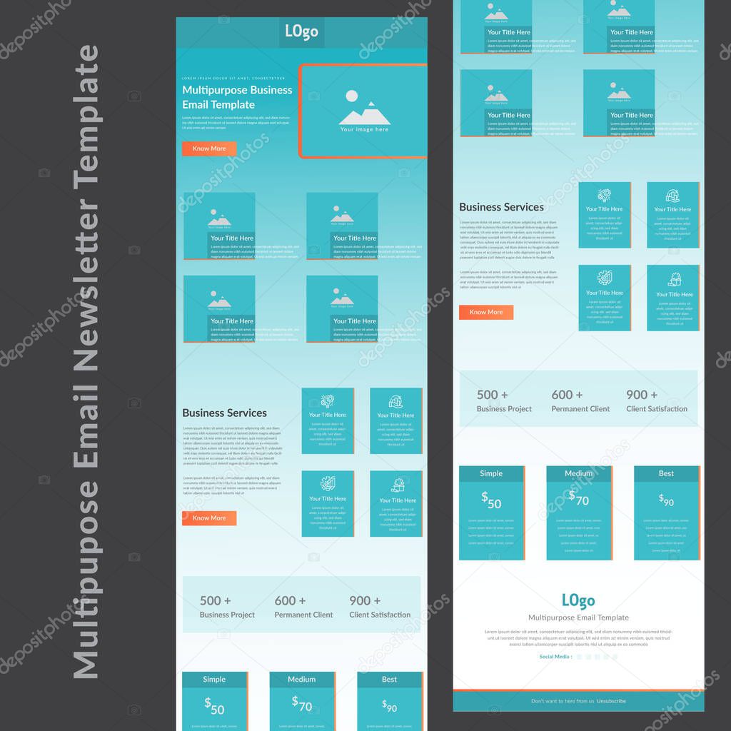 plantilla de bolet n de noticias de email promocional empresarial multiprop sito creativo m s ...