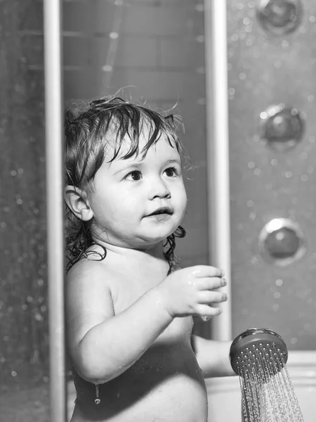 Little girl taking a shower Stock Photos, Royalty Free Little girl ...