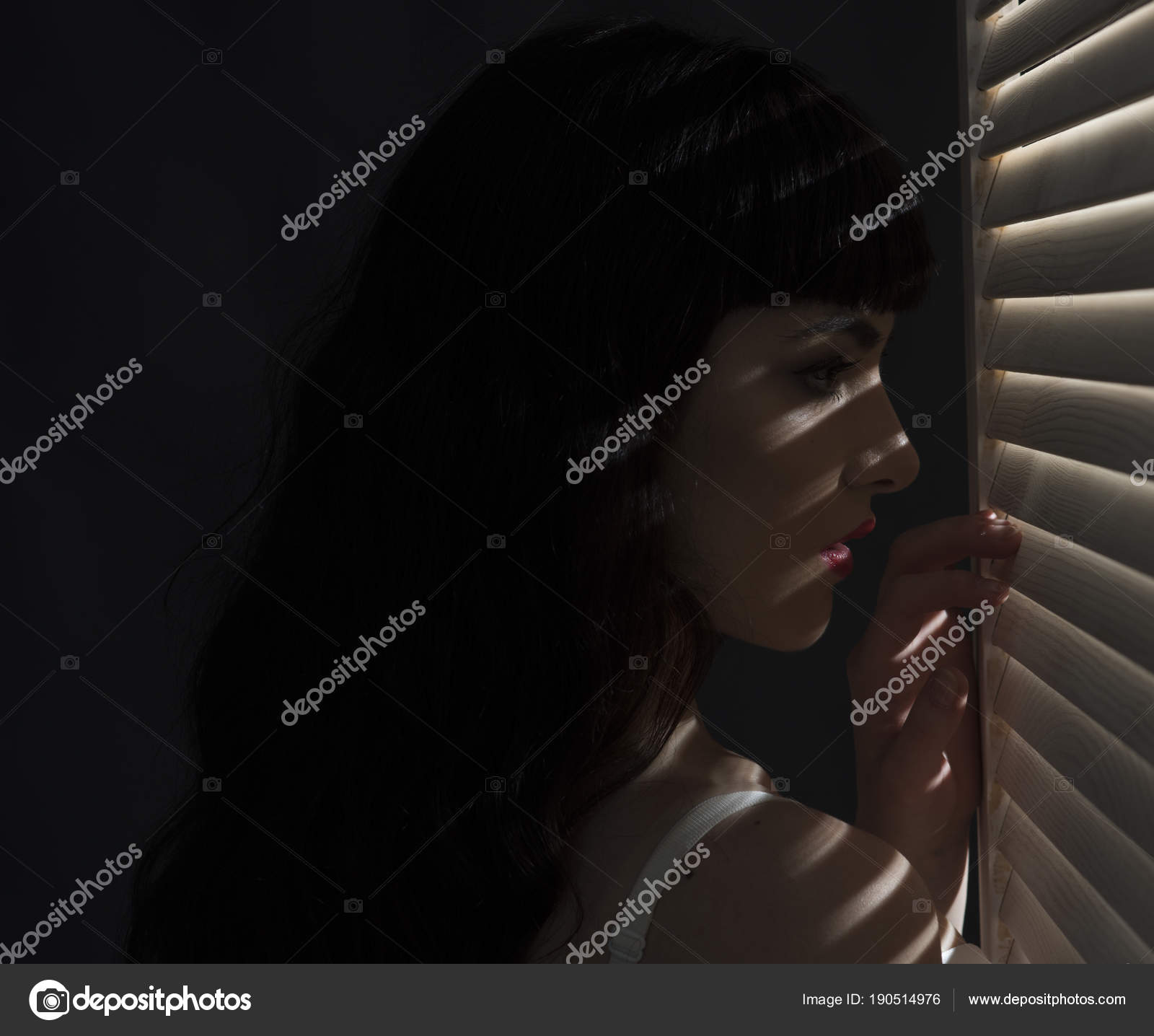 에 매력 개념입니다 갈색 머리와 섹시 한 여자 — 스톡 사진 © 190514976