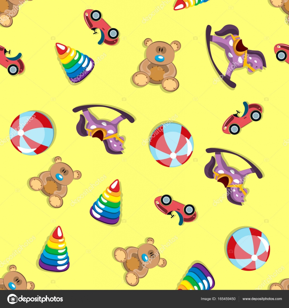 Children s toys seamless pattern Stock Vector Image by ©sasha_zerg ...