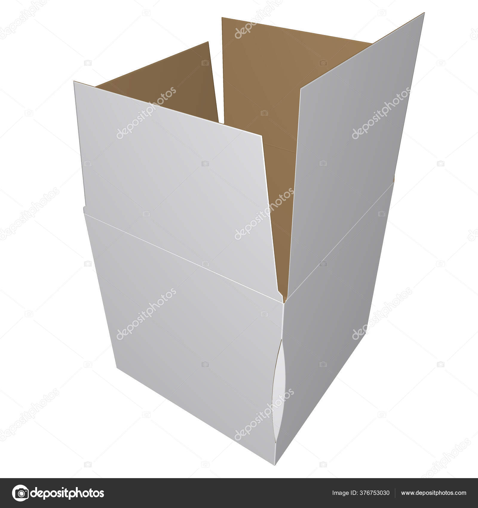 Cardboard Packaging Overlap Seal End Lengthwise Edge Convex Image ...