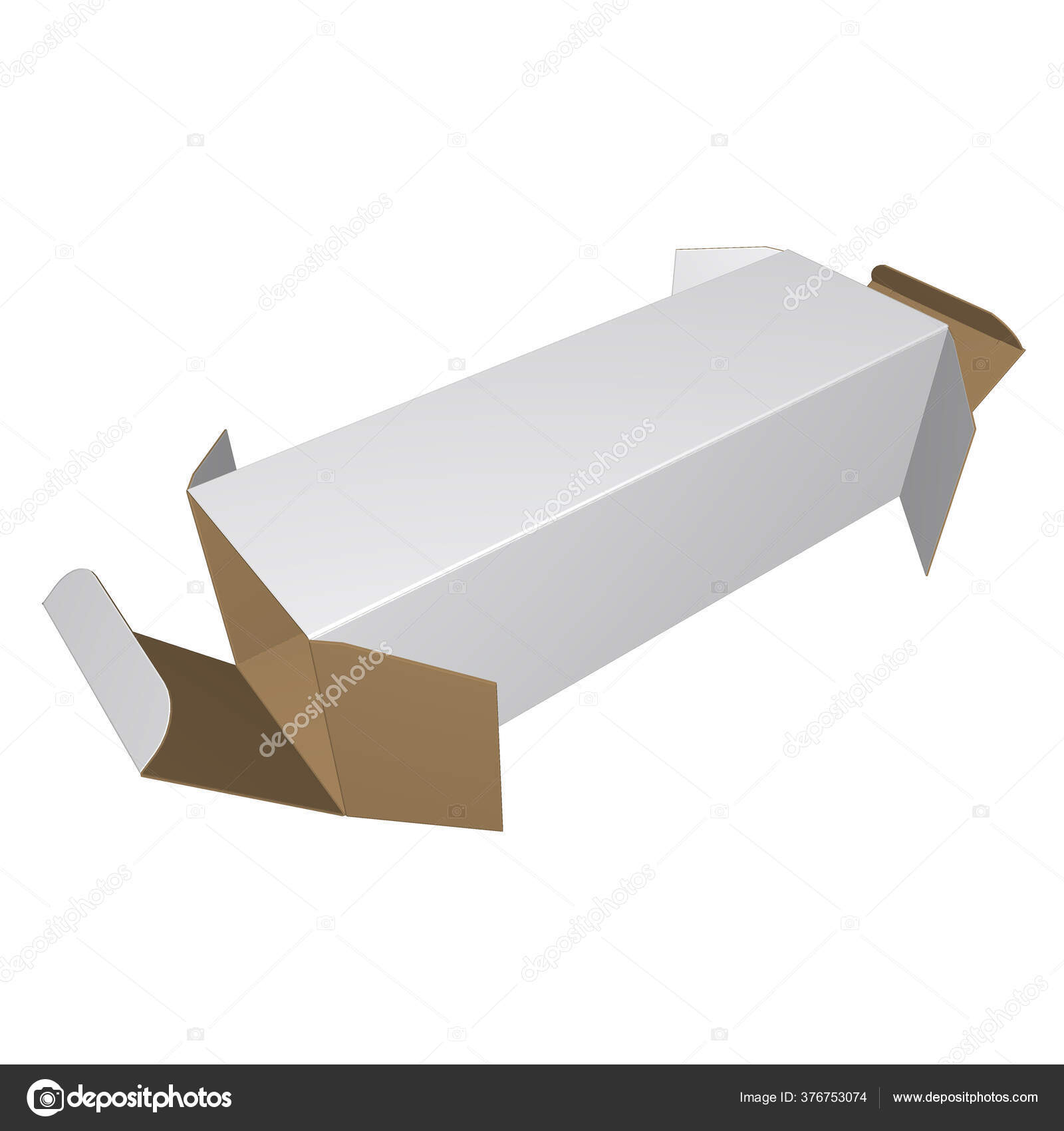 Cardboard Packaging Straight Notch Tuck Regular Tuck Lock Image — Stock ...