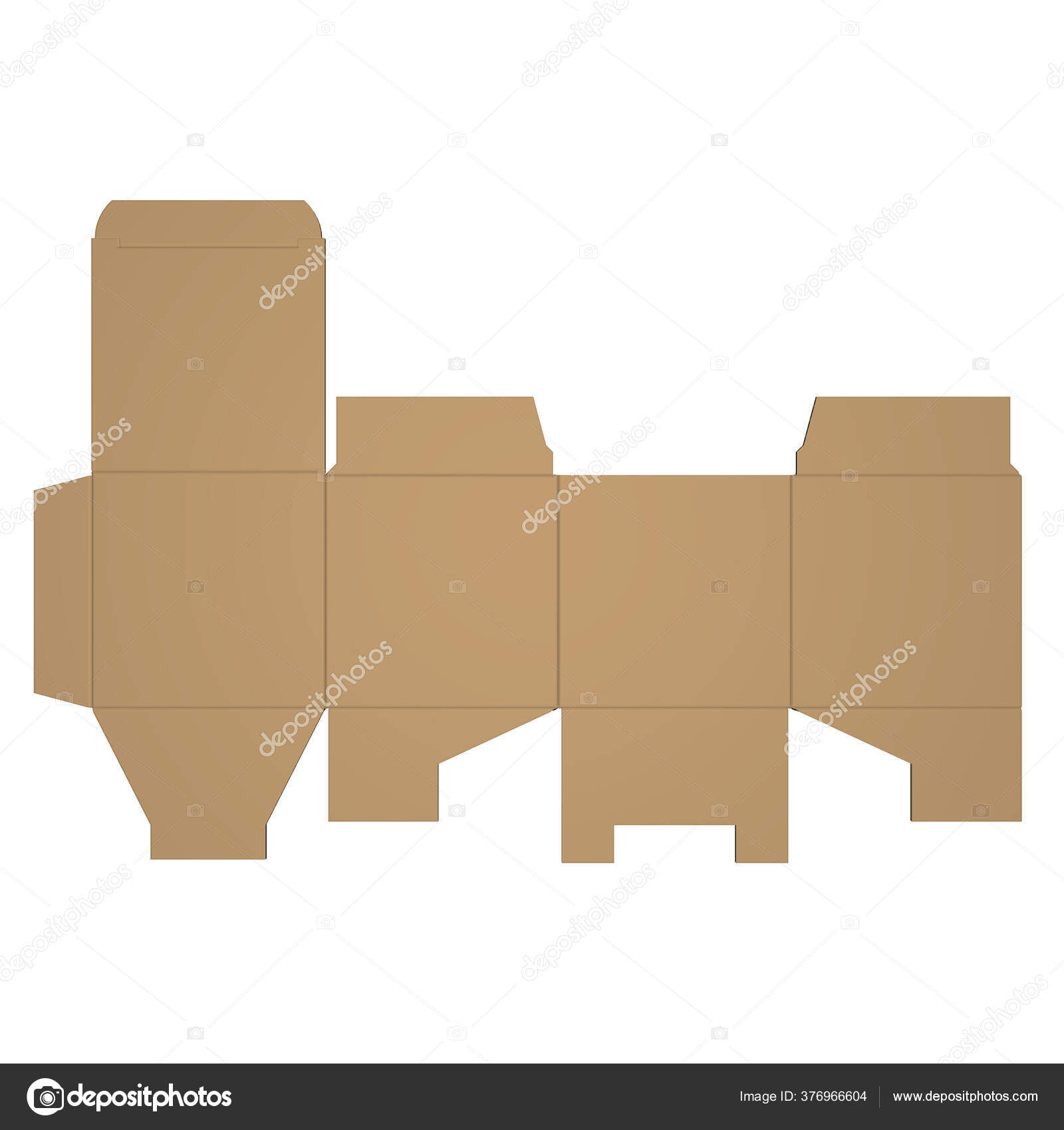 Cardboard Packaging Cut Regular Tuck Lock Snap Lock — Stock Photo ...