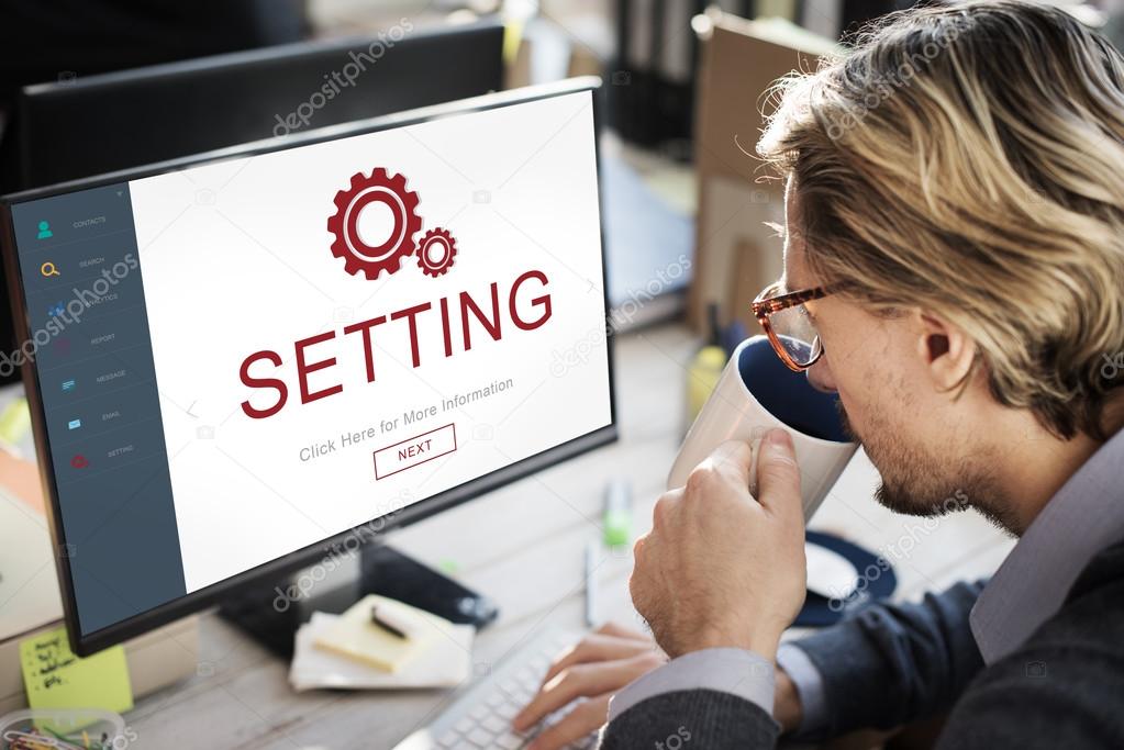 Business man working with computer — Stock Photo © Rawpixel #126314958