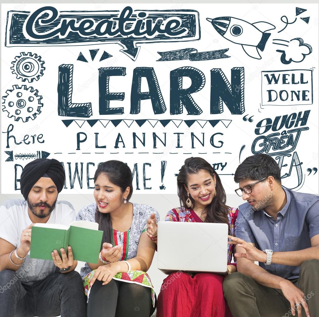 Beautiful Indian students studying together — Stock Photo © Rawpixel ...