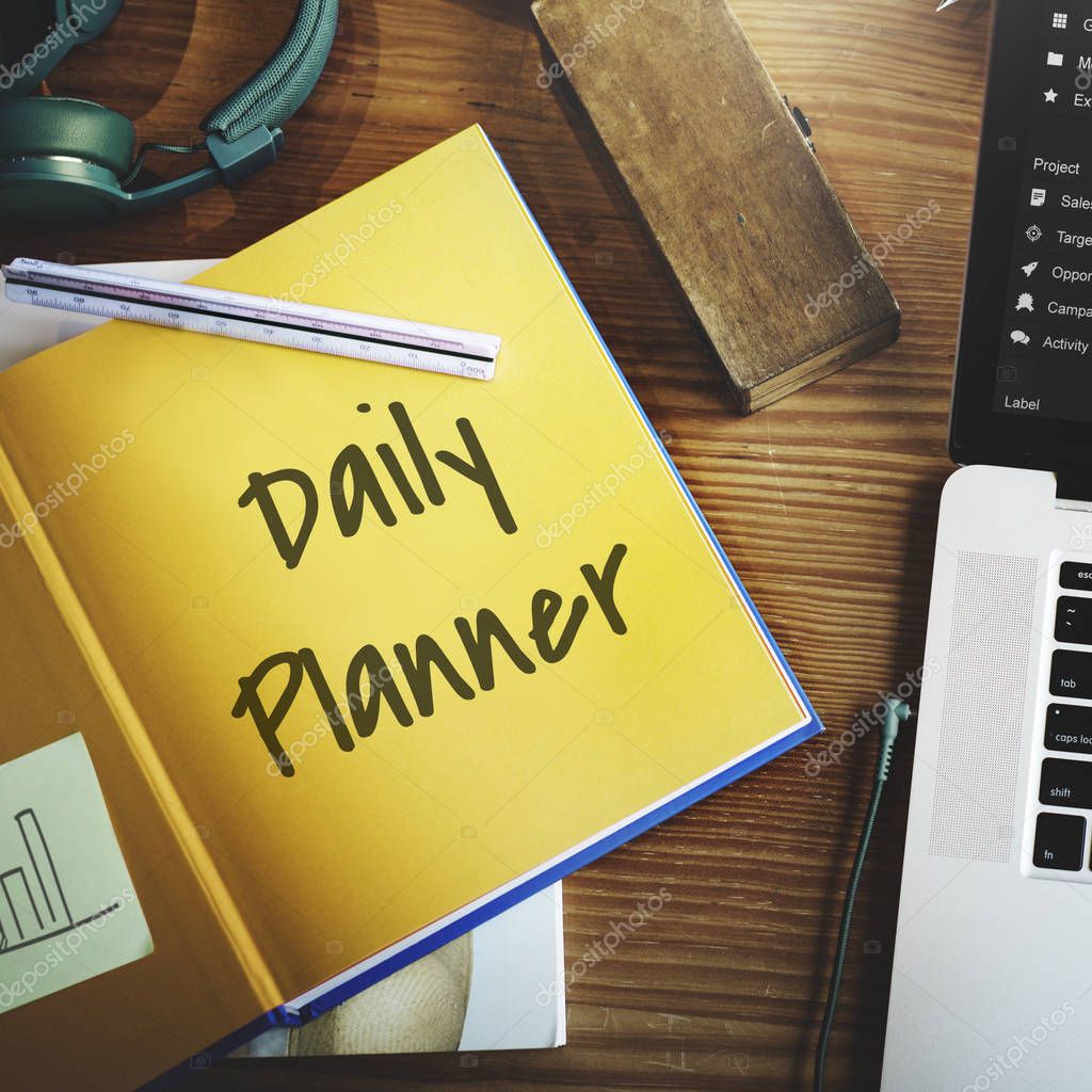 Workplace table with diary Stock Photo by ©Rawpixel 129513246