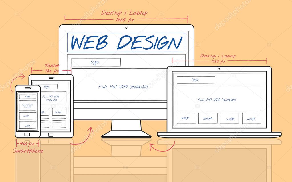 Design Template with Web Design — Stock Photo © Rawpixel #129745192