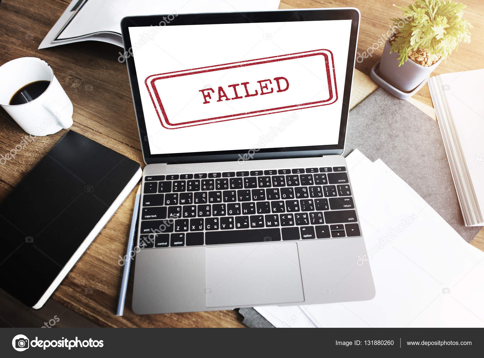 Laptop with text on screen — Stock Photo © Rawpixel #131880260