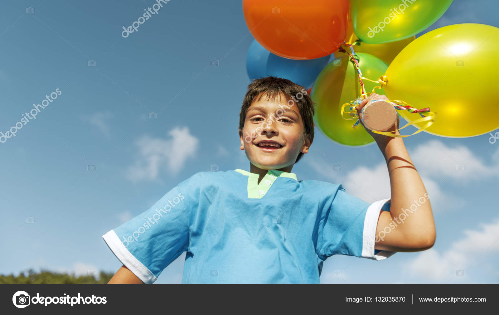 Boy playing with balloons Stock Photo by ©Rawpixel 132035870