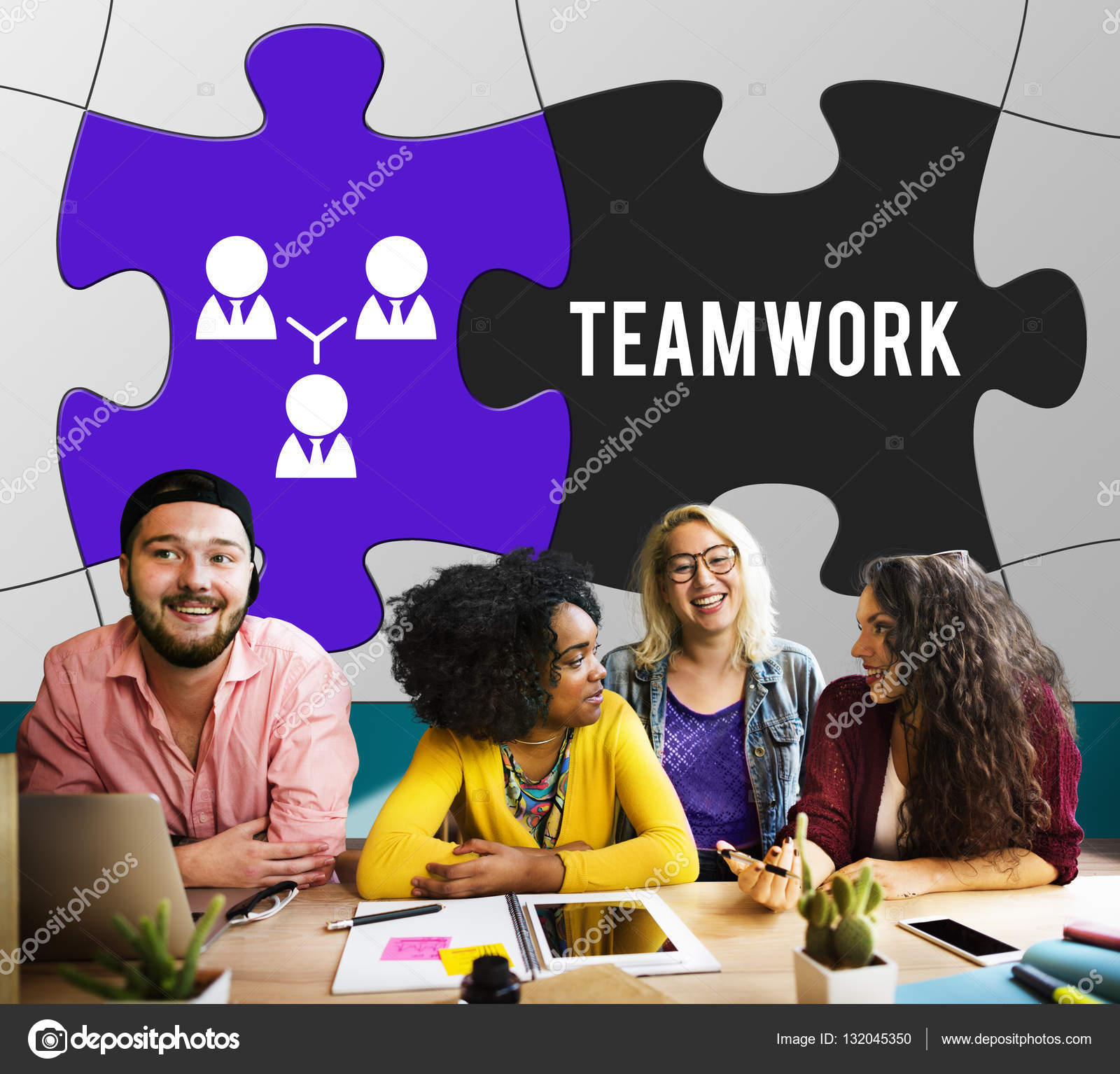 Students brainstorming together — Stock Photo © Rawpixel #132045350