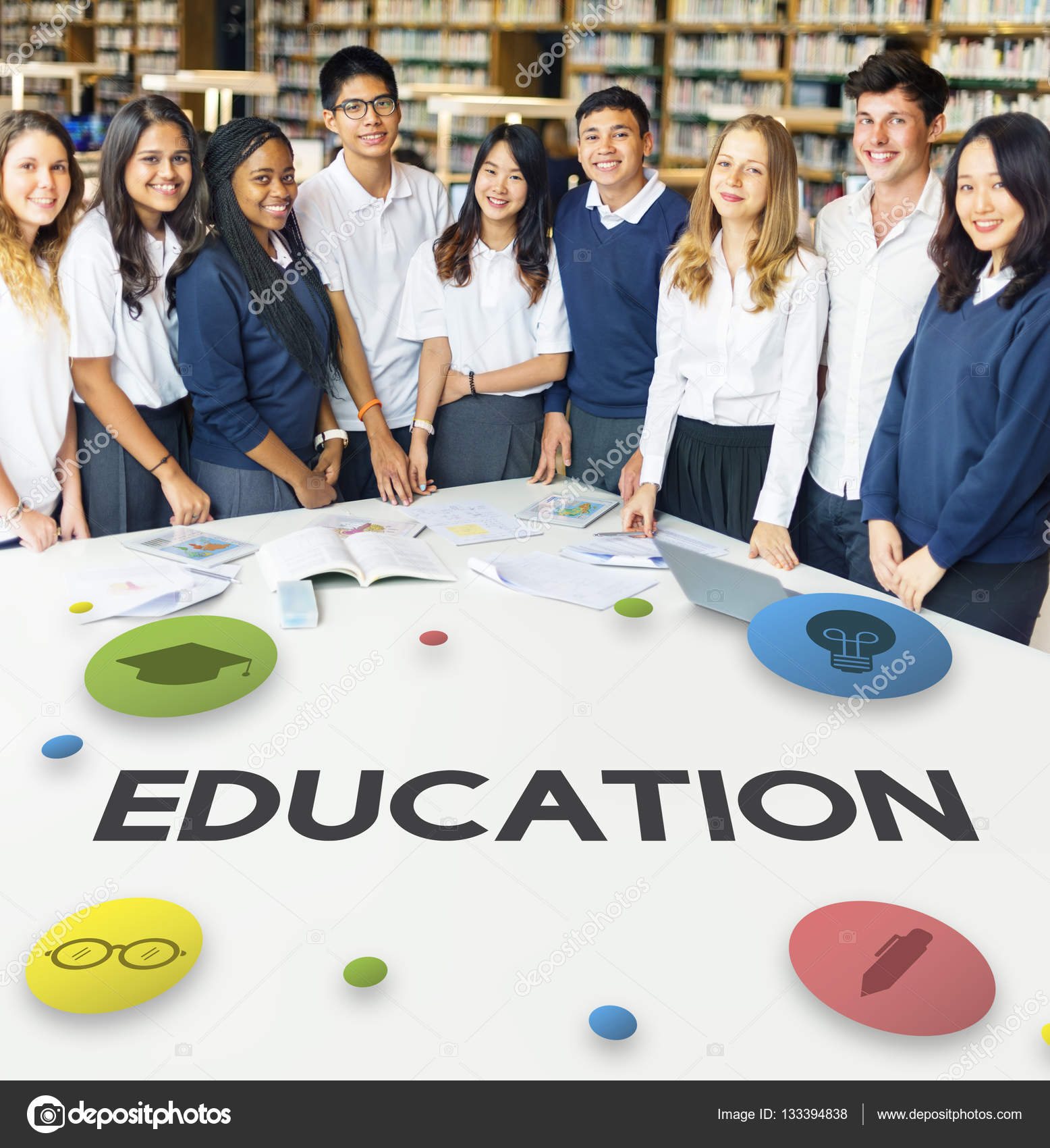 Diversity group of students — Stock Photo © Rawpixel #133394838