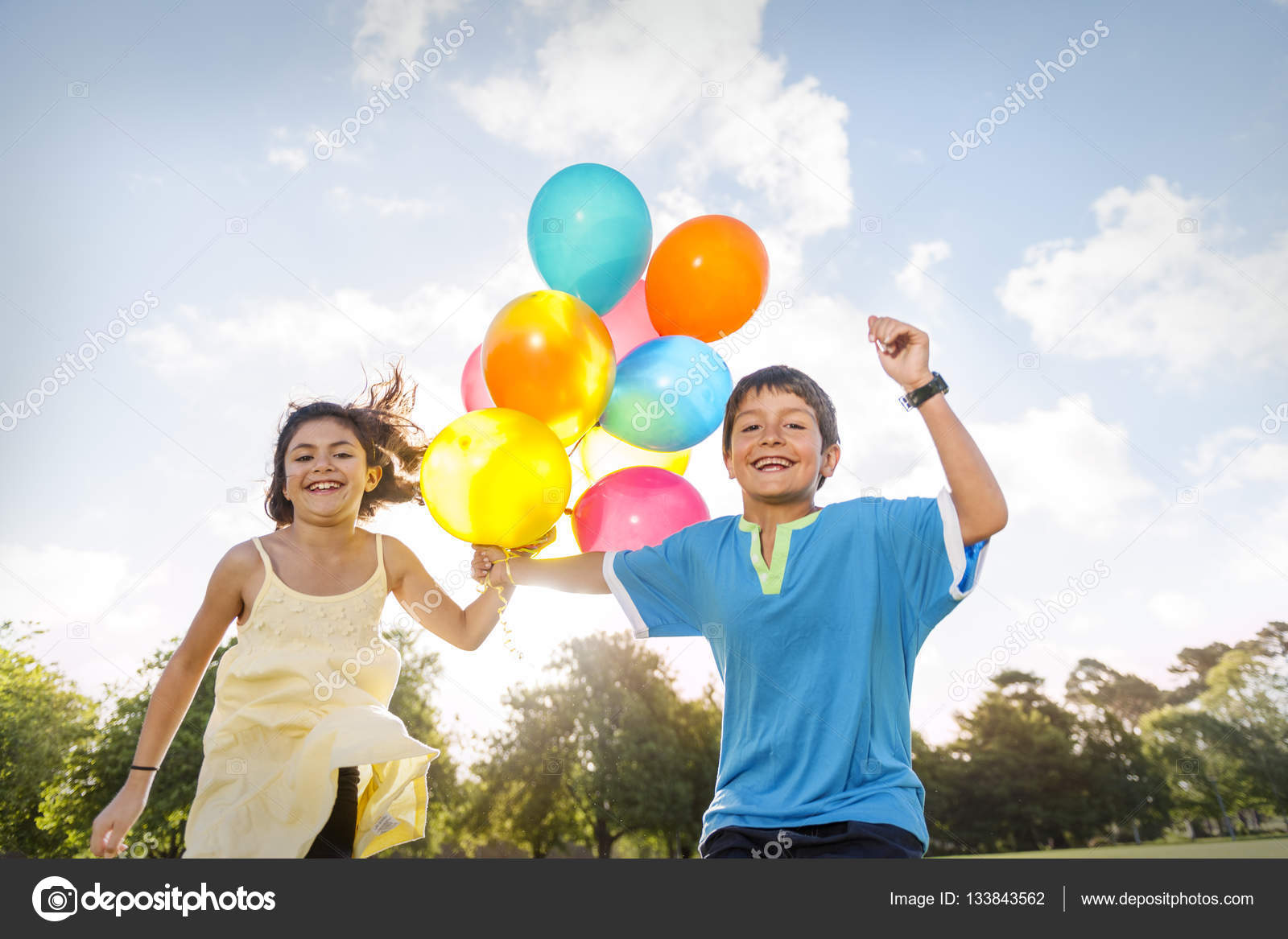 Children playing with Balloons Stock Photo by ©Rawpixel 133843562