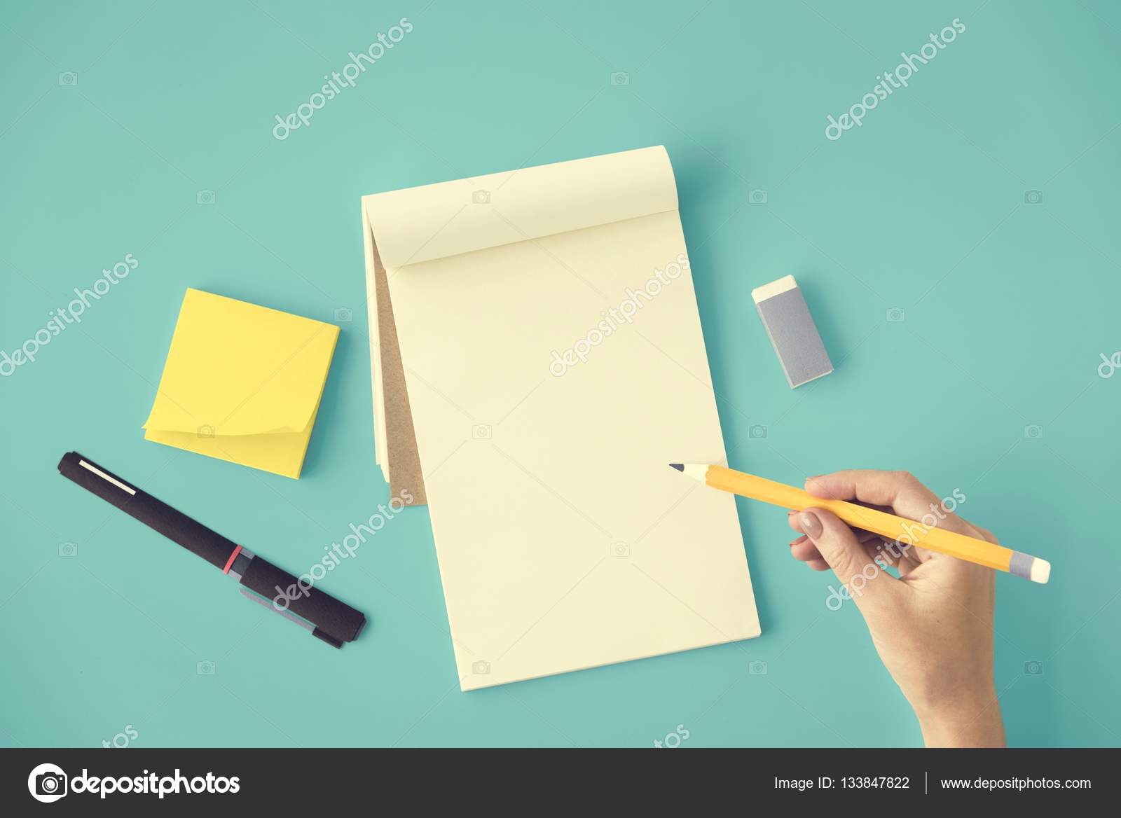 Woman writing notes in diary — Stock Photo © Rawpixel #133847822