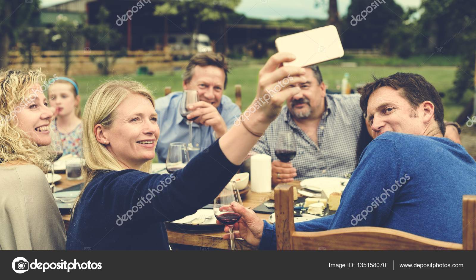 Group Of People Making Selfie — Stock Photo © Rawpixel #135158070