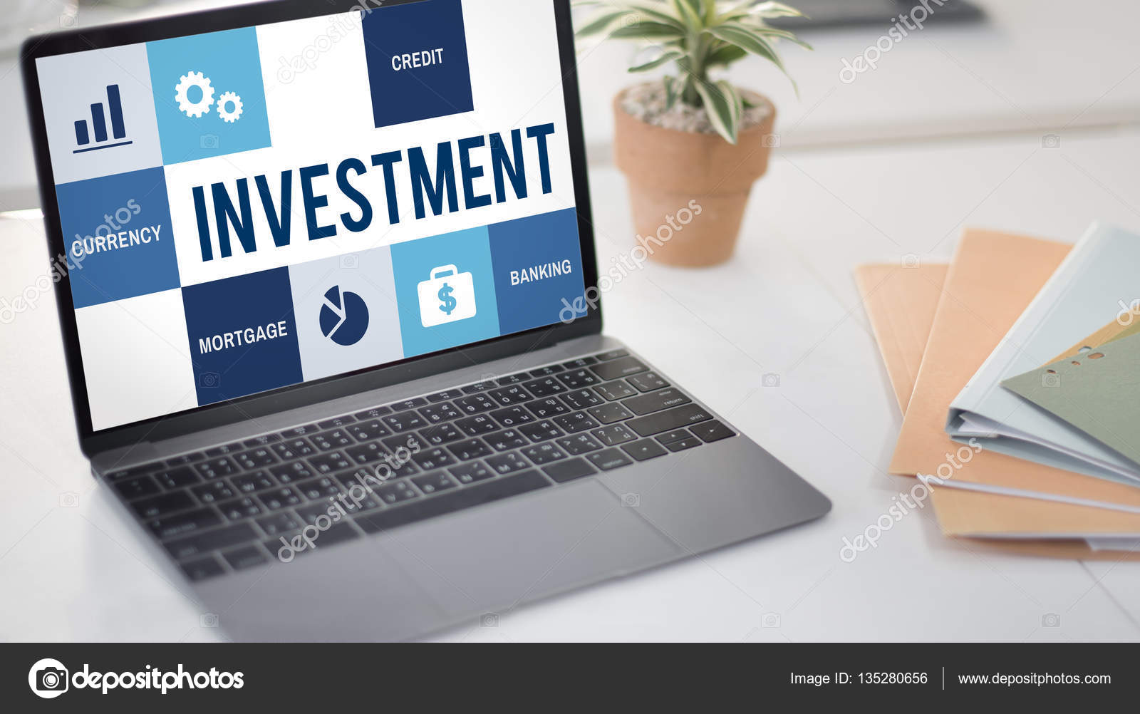 Laptop with text on screen Stock Photo by ©Rawpixel 135280656