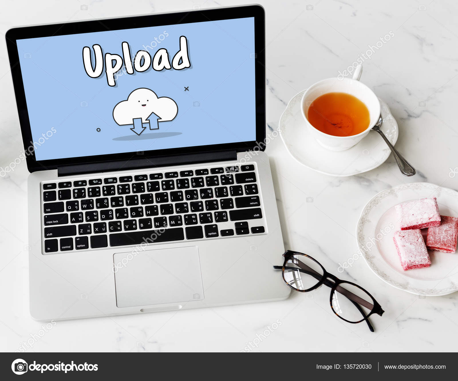 Laptop with text on screen — Stock Photo © Rawpixel #135720030