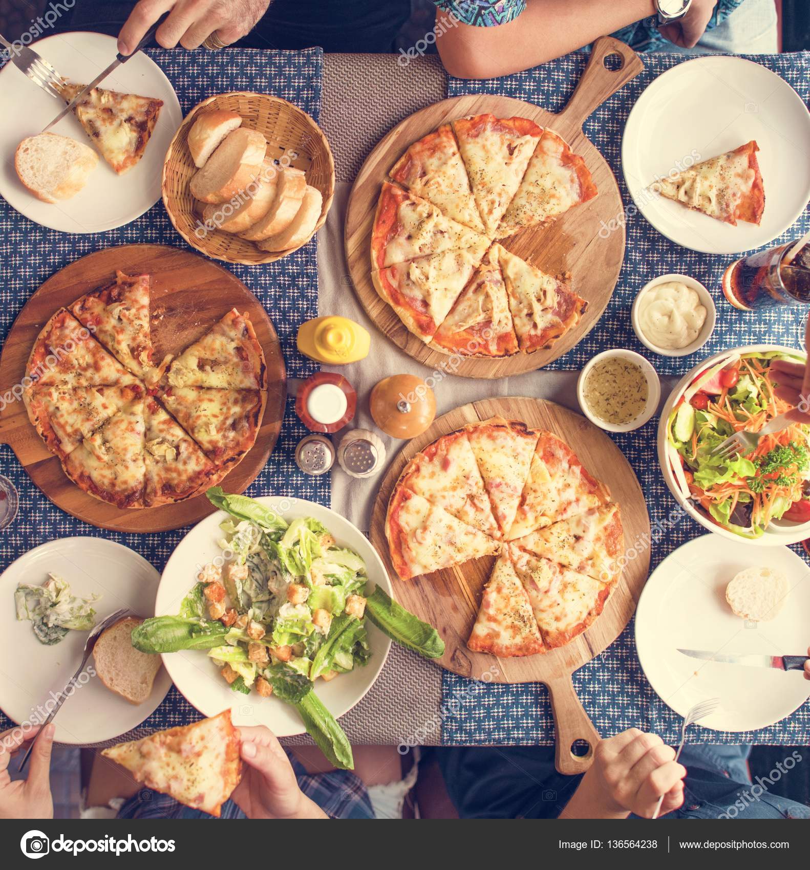People eating Pizza Stock Photo by ©Rawpixel 136564238