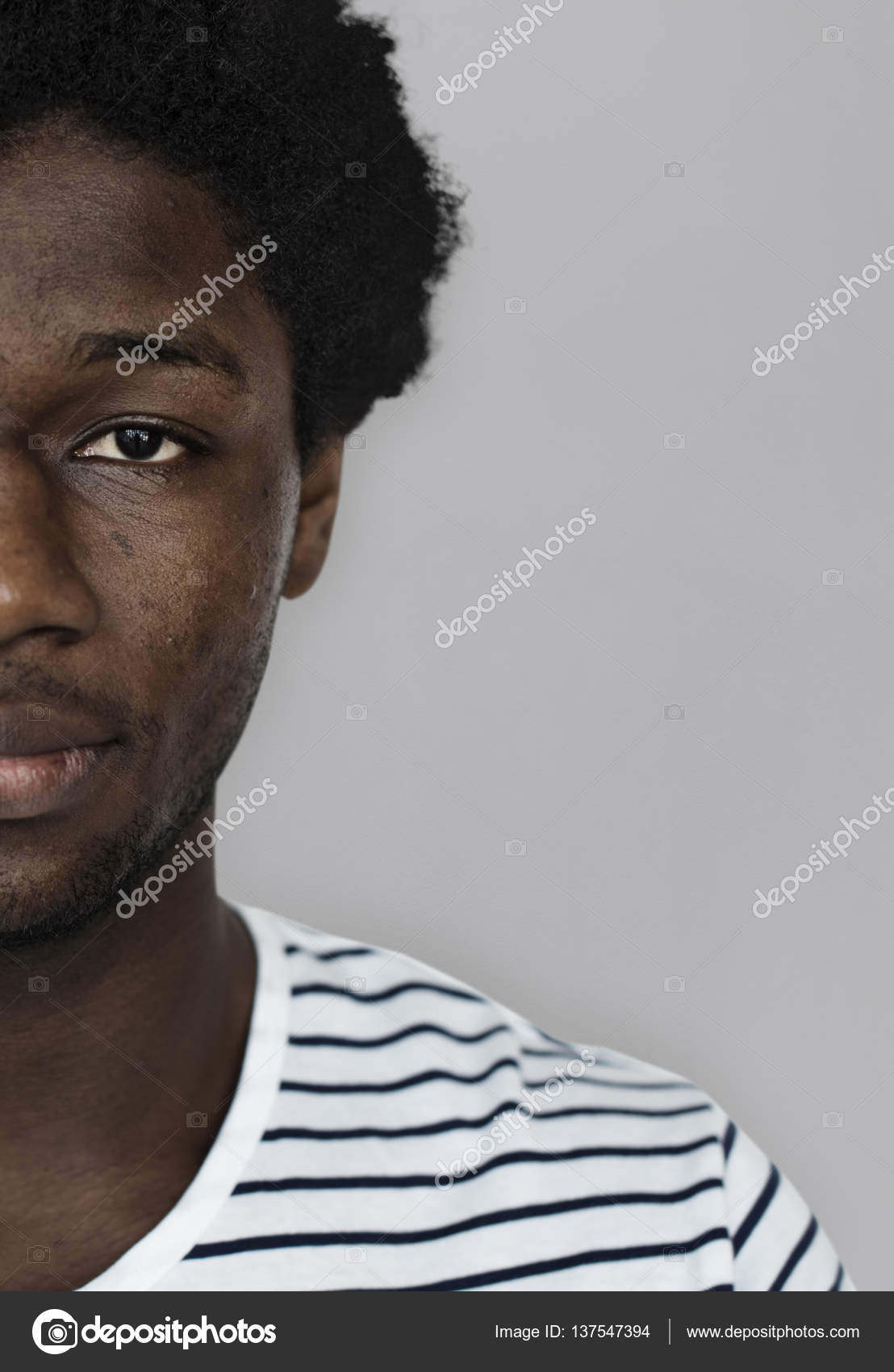 Young African Man face Stock Photo by ©Rawpixel 137547394