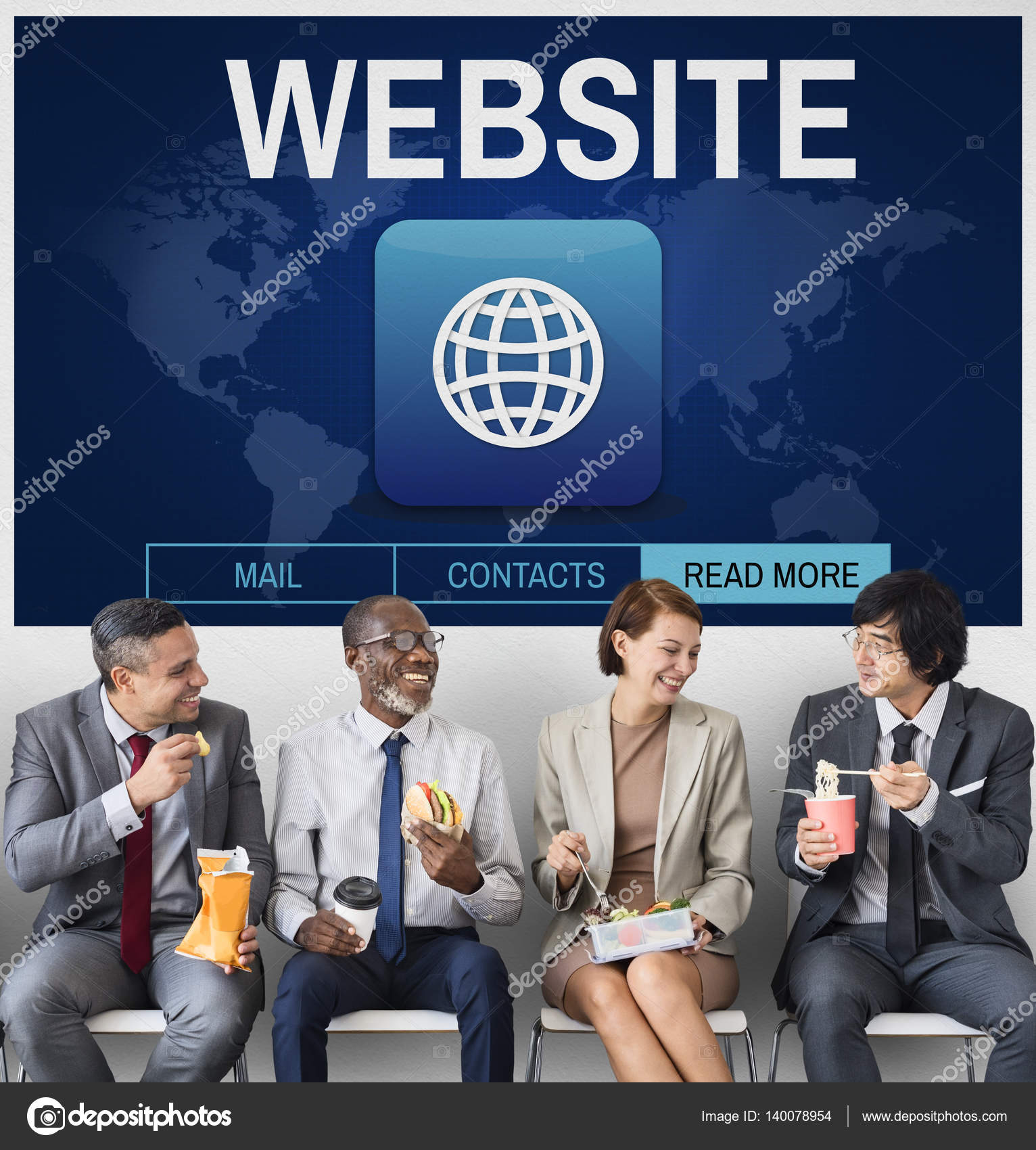 Business Team Eating Lunch — Stock Photo © Rawpixel #140078954