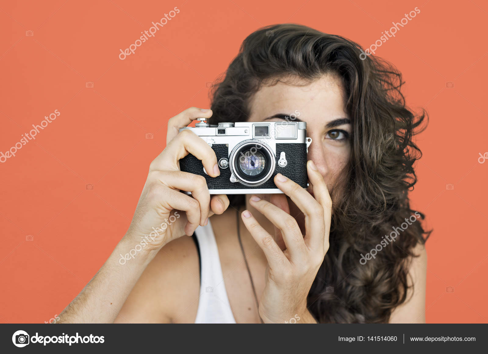 Woman using camera — Stock Photo © Rawpixel #141514060