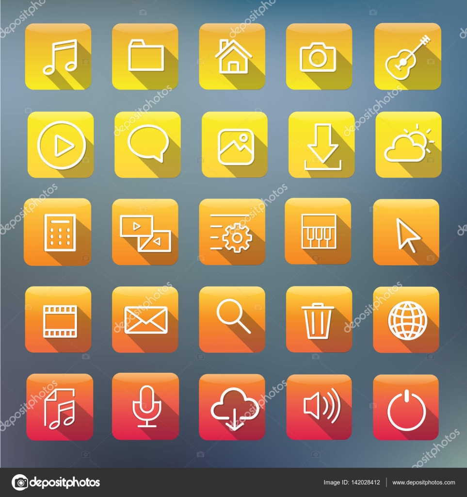 Mobile application icons Stock Vector Image by ©Rawpixel #142028412