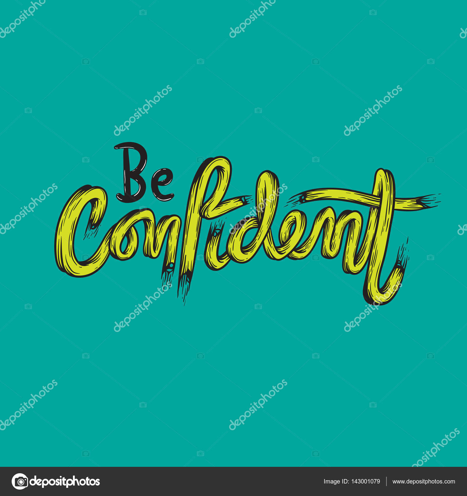 Graphic written word be confident Stock Vector by ©Rawpixel 143001079