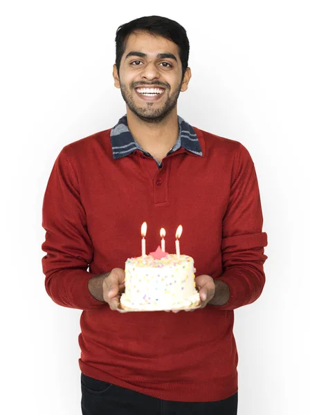 Man with birthday cake Stock Photos, Royalty Free Man with birthday ...