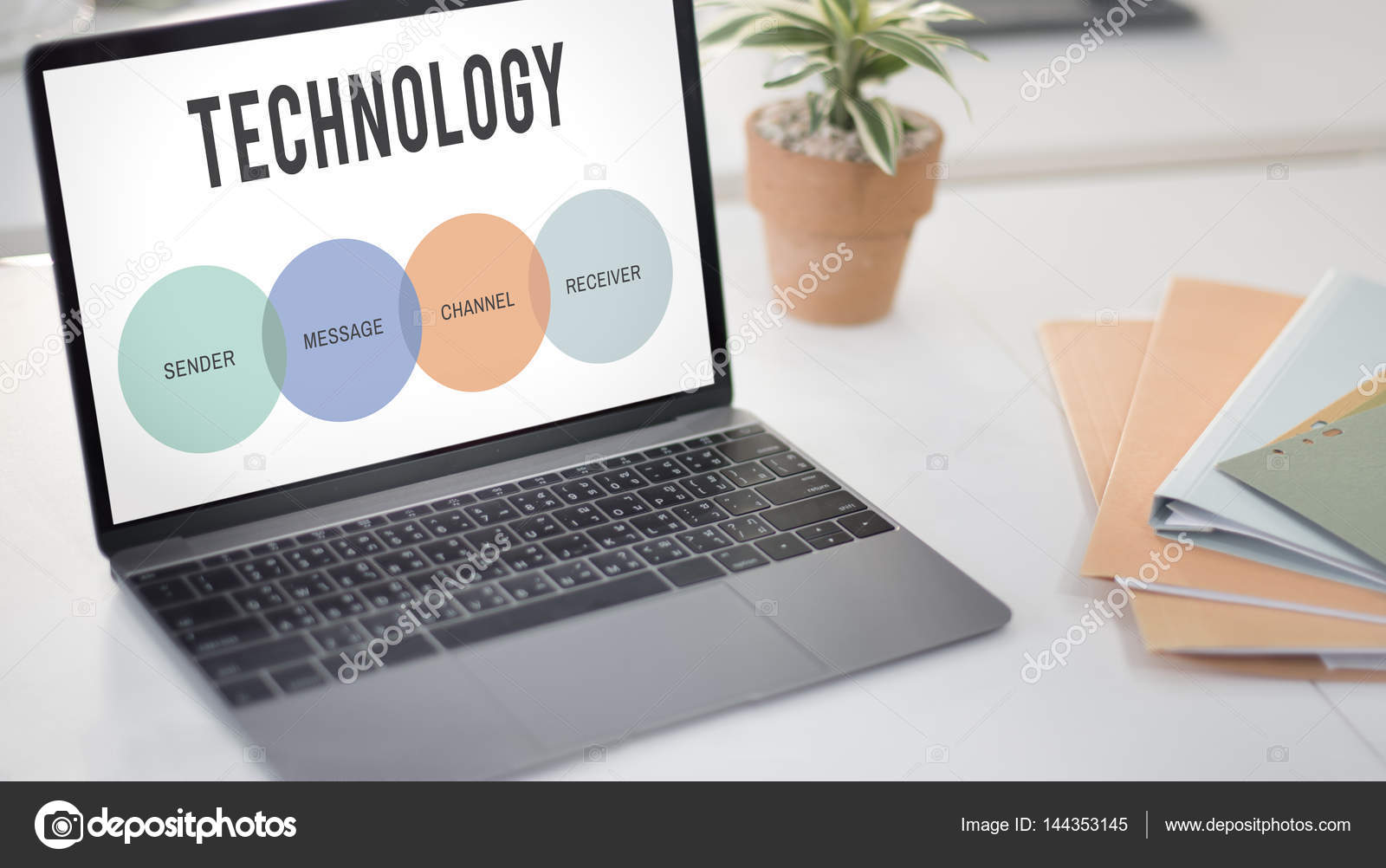 Modern Laptop at Workplace — Stock Photo © Rawpixel #144353145