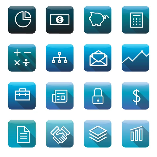 Vector set of simple business icons. Stock Vector Image by ©Vecster ...