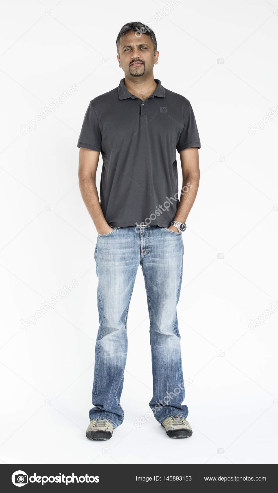 Indian man standing in studio — Stock Photo © Rawpixel #145893153
