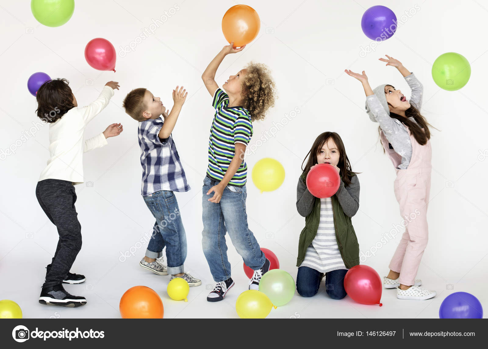 Children playing with balloons Stock Photo by ©Rawpixel 146126497