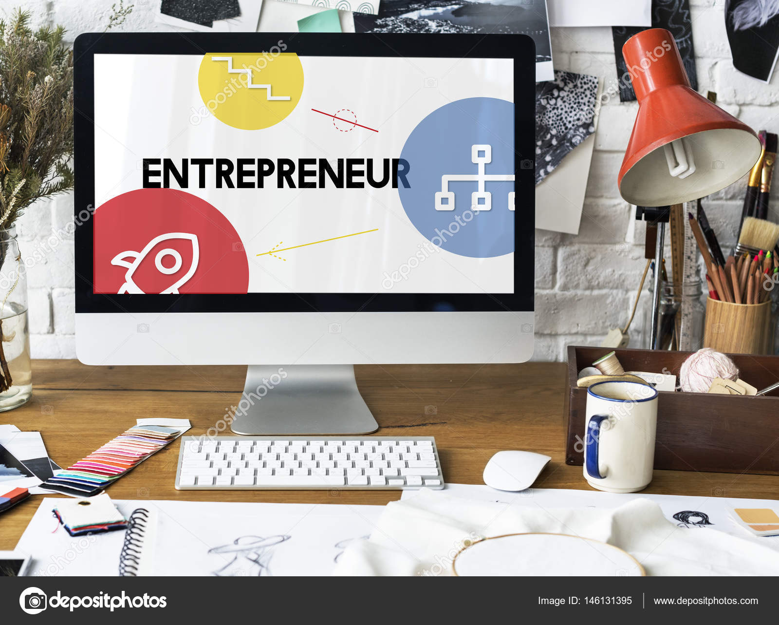 Business computer at workplace. — Stock Photo © Rawpixel #146131395